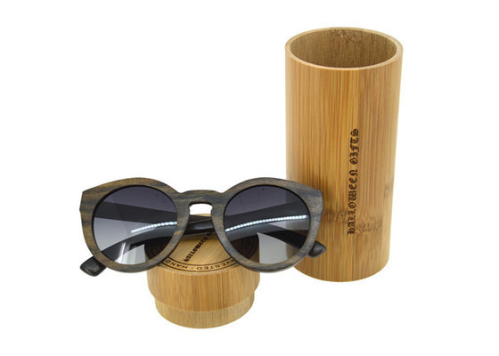 Custom Wood Polarized Sunglasses / Handmade Wooden Frame Eyeglasses Round Shape