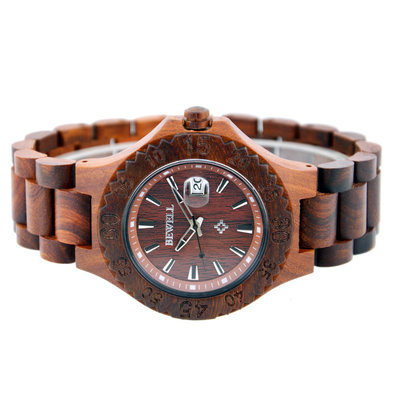 Custom Miyota Movement Handmade Wooden Watches With 100% Natural Wooden , RoHS FSC