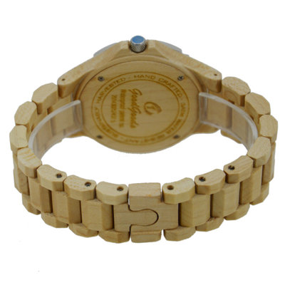 Bewell Natural Bamboo Wrist Watch Custom With Quartz Movement
