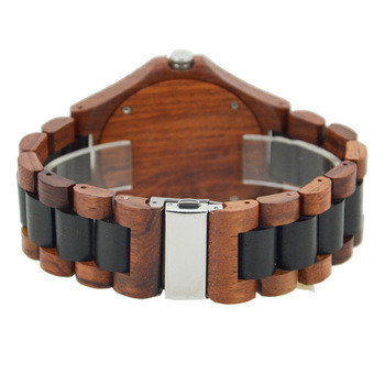 Japan Movement Wooden Wrist Watch With Spring Buckle , Logo Customized