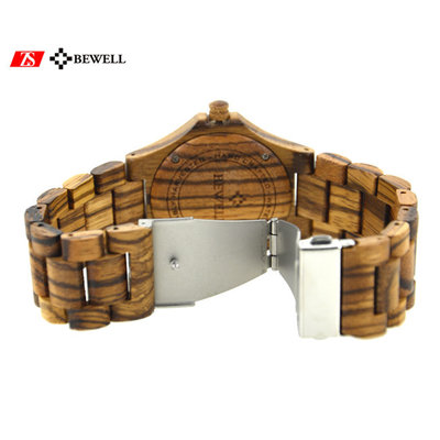 Mens Unique Wooden Watches With Japan PC32S Movement , 1 Year Warranty