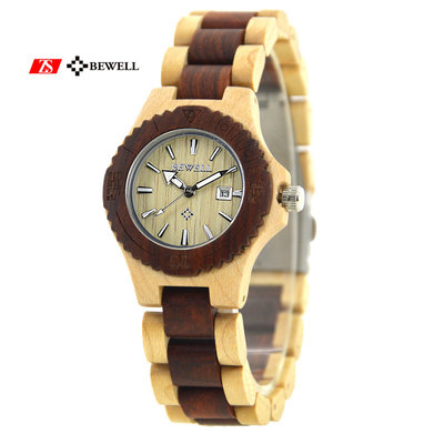 Unique Handmade Womens Wooden Watches , Wood Band Watches Eco Friendly