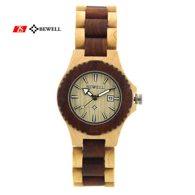 Unique Handmade Womens Wooden Watches , Wood Band Watches Eco Friendly