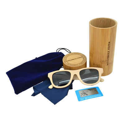 Black Sandalwood Mens Wooden Sunglasses Gradient Grey Uv Protection Polarized Lens