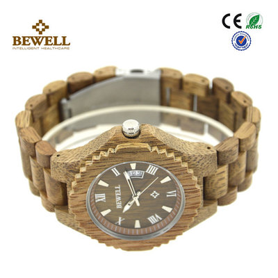 Leisure Stylish Personalized Waterproof Wooden Watch With Calendar And Japan Movement