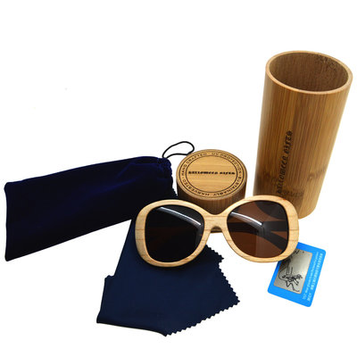 Eco Friendly Unsix Spring Bud Wood Frame Sunglasses Custom Polarized Lens