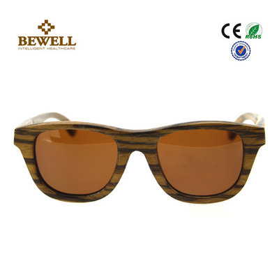 Fashion Custom Wooden Prescription Glasses , Zebra Mens Wooden Sunglasses