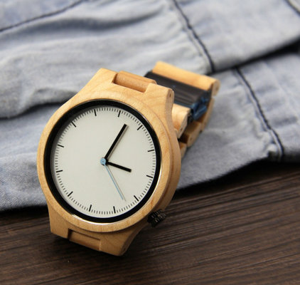 Popular Handmade Wooden Wrist Watch with Japanese Movement , custom your own logo