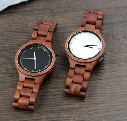 Popular Handmade Wooden Wrist Watch with Japanese Movement , custom your own logo