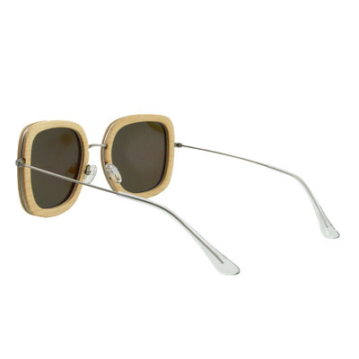 Maple wood frame Mix Metal eco friendly sunglasses Engrave Your own logo