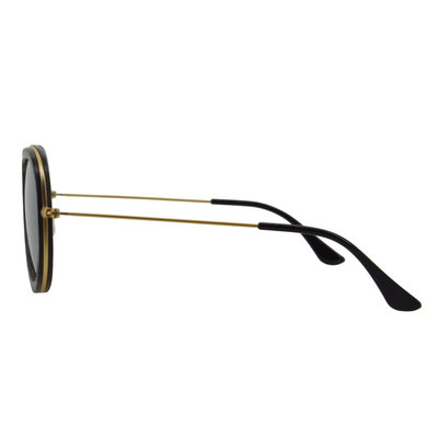 Black Uv400 Polarized Wood Sunglasses , Layer Wood Frame Prescription Glasses For Aviator
