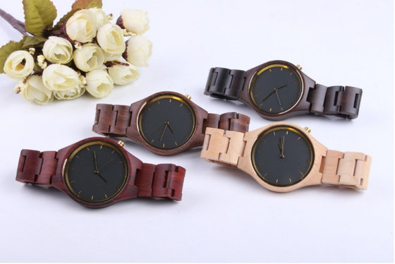 Fashion Charming Bewell Mens Wooden Watch 100% Natural Wood With Miyota 2035