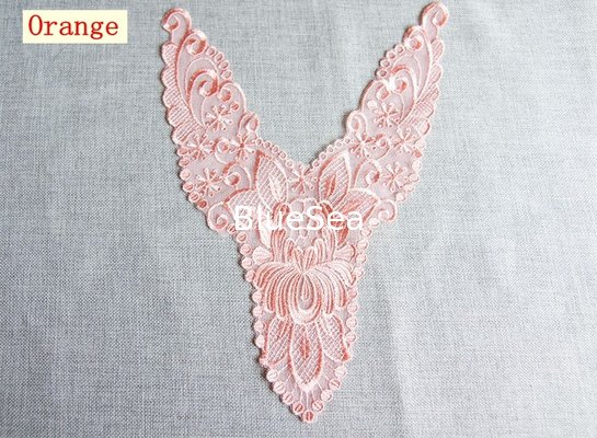 Polyester  Embroidery Collar Lace for Pajamas  Mesh Based Necklace Decoration supplier