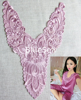 Polyester  Embroidery Collar Lace for Pajamas  Mesh Based Necklace Decoration supplier