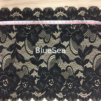 18cm  2017  New Fashion  Lace Border Strench  Lace Edge in Black/Ivory  color supplier