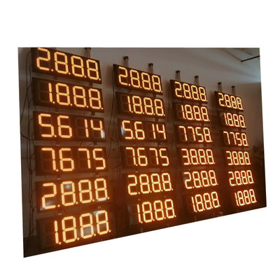 Outdoor 12inch 7 segment led price board for petrol station display