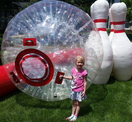 Waterproof Inflatable Zorb Ball With Security Net Human Bowling Rolling