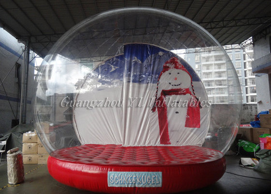 Clear Inflatable Show Ball Outdoor Christmas Snow Globe Inflatables With Santa