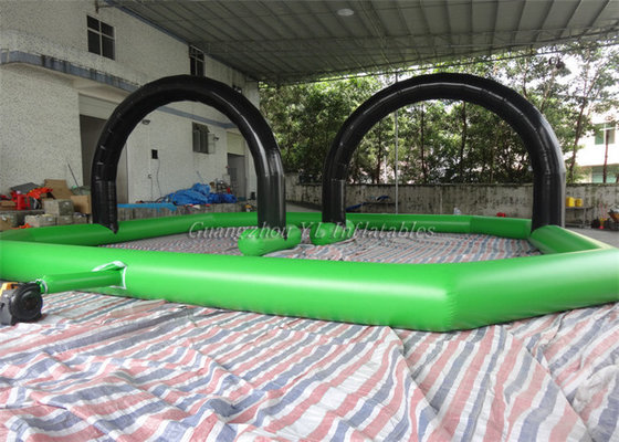 0.5mm PVC Green And Black Inflatable Quad Track For Roller Ball Soccer Zorb Ball