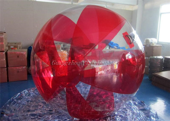 0.8mm PVC Half Color Water Walking Ball , Amusement Park Human Water Bubble Ball