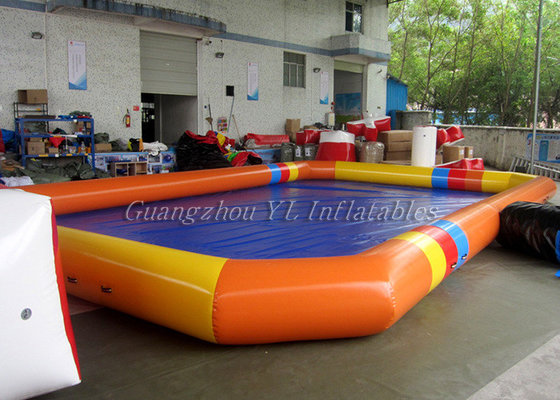 Inflatable Theme Park Colorful Water Ball Pool Notching 0.6mm / Above Ground Blow Up Pools