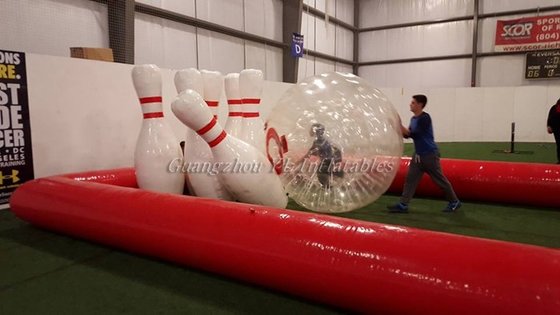 Children Inflatable Garden Toys Zorb Ball Race Track With Inflatable Bowling