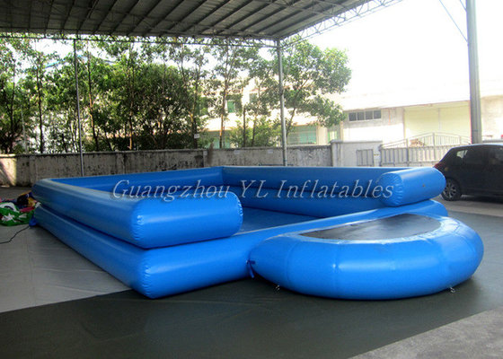 Light Blue Double PVC Inflatable Water Ball Pool For Backyard Sports Games