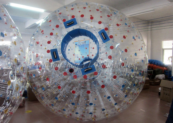 Giant Color Dot Inflatable Human Hamster Ball For Blow Up Water Park