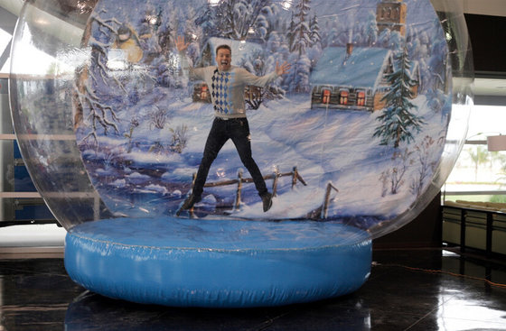 Special Background Transparent Inflatable Ball / Inflatable Snow Dome