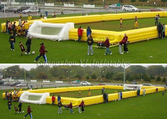 0.55mm PVC Inflatable Sports Field , Amusement Inflatable Soccer Pitch 10×8M