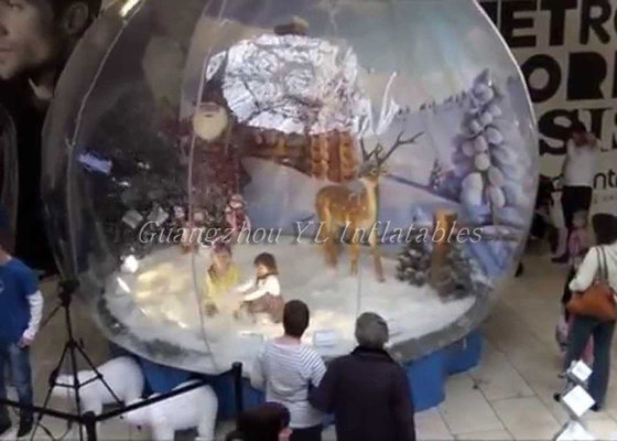 Professional Exhibition Inflatable Show Ball With Christmas Backdrop