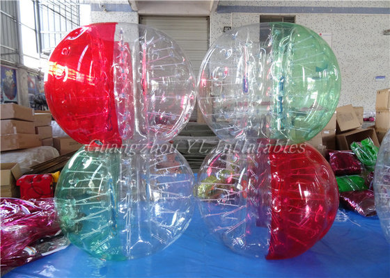 Half - Color 1.55m 0.8mm PVC Adult Bubble Ball Inflatable Soccer Bubble