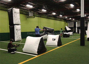 Inflatable Obstacle Course Army Paintball Air Bunkers With Logo