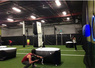 Inflatable Obstacle Course Army Paintball Air Bunkers With Logo