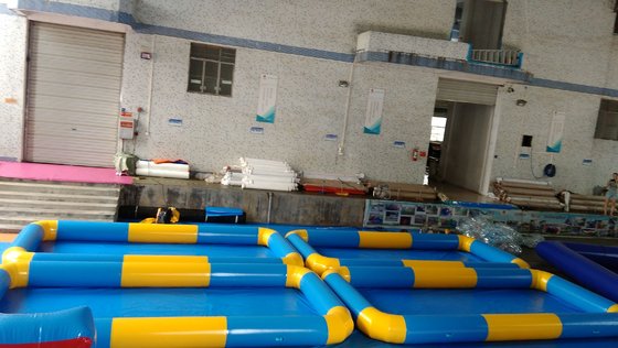 0.6mm PVC Blue Yellow Tarpaulin Rectangle Water Rollers Pool Swiming Pool For Kids