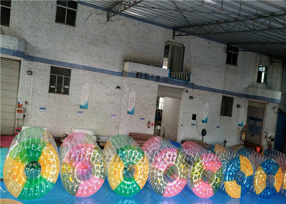 Clear Yellow Blue Green Inflatable Fun Roller Double Layer Rolling Inflatable Ball