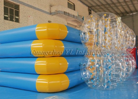 Waterproof Kids Bubble Ball Football , Outdoor Blue Inflatable Bubble Ball