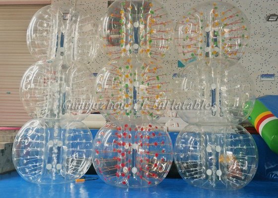 Clear Kids Bubble Balls Soccer 0.7mm TPU  , Fire Proof Bumper Bubble Ball