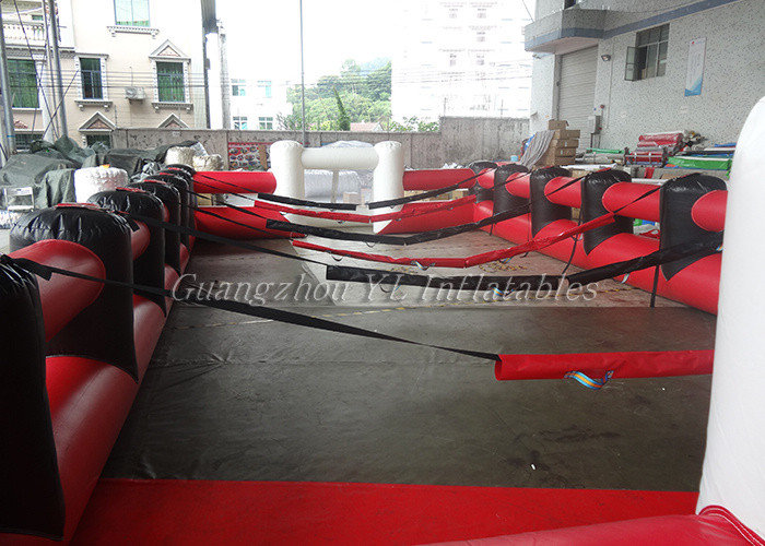 Custom Bumper Ball Inflatable Football Pitch 10*6 M Soap Soccer Field