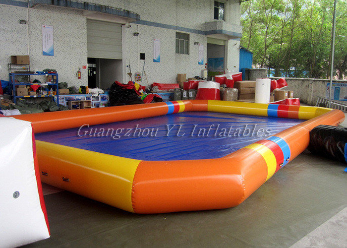 Inflatable Theme Park Colorful Water Ball Pool Notching 0.6mm / Above Ground Blow Up Pools