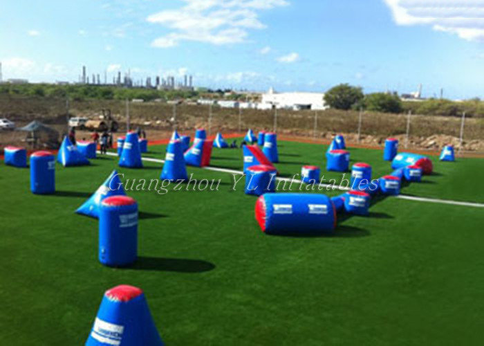 Custom Outdoor Inflatable Games Paintball Bunker Tank Approved CE