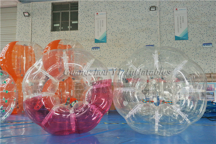 PVC Kids Bubble Ball With Red and Blue Dots Inflatable Body Bumper Ball