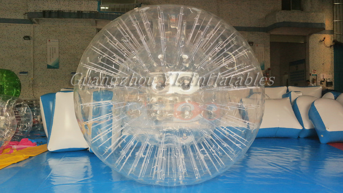 Grass Rolling TPU Inflatable Zorb Ball , Inflatable Theme Park Zorb Hamster Ball