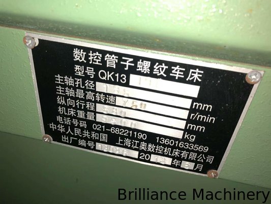 2013 Used shanghai Jiangao QK1319 CNC pipe screw lathe