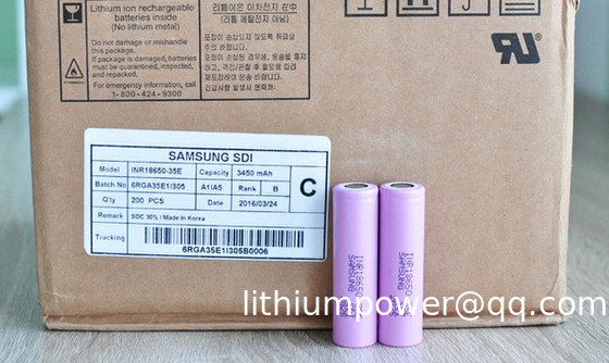 original korea high capacity  3500mah samsung 35E  10A 18650 3500mah inr18650 35e flashlight battery