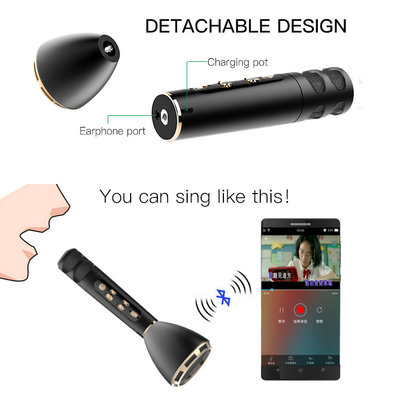2017 new technology magic karaoke Micgeek M6 custom wireless microphone pk karaoke Microphone speaker bluetooth speakers