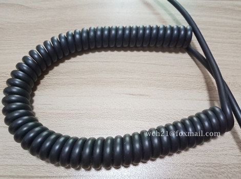 China UL20411 Car Battery PUR Curl Spiral Cable supplier