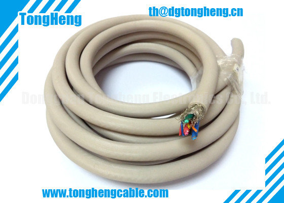 Molex Connector Terminated Grey Colour Braiding Shielded Custom Cable supplier