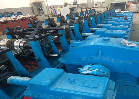 PLC Control Sheet Roll Forming Machine , 18.5kw Sheet Metal Forming Equipment CE