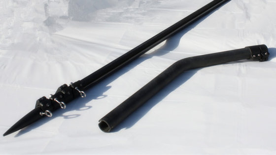 high stiffness 12ft graphite fishing center rigger , 3 - section retractable
